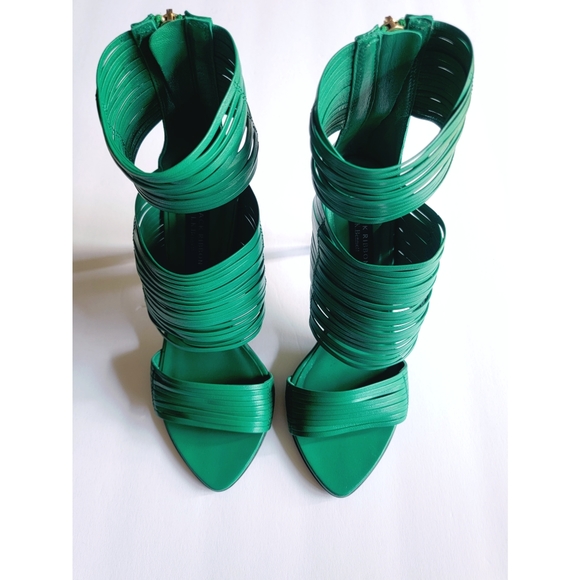 LK Bennett | Shoes | Lk Bennett Green Strappy Heels 36 | Poshmark